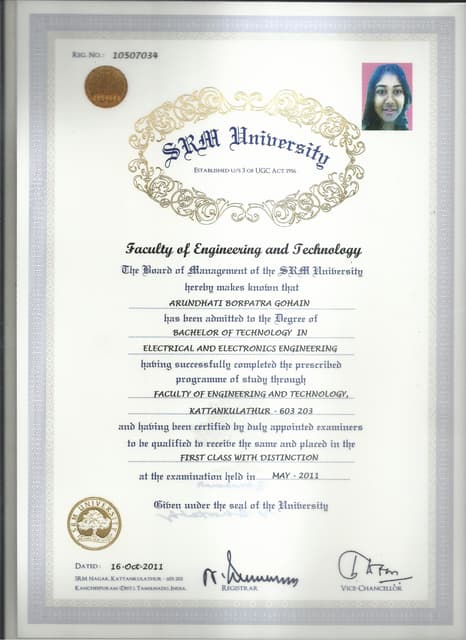 Aru_Master's Degree Certificate | PDF