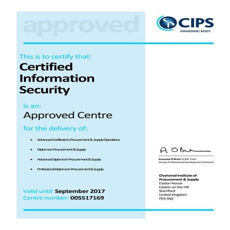 Approved certificate | PDF