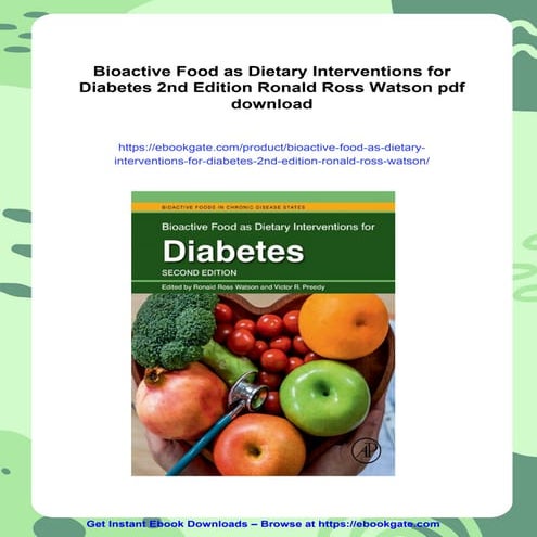 Bioactive Food as Dietary Interventions for Diabetes 2nd Edition Ronald ...