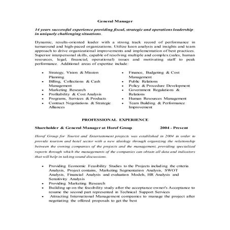General Manager at HOROF | DOCX