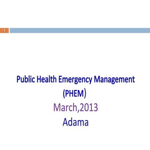 Introduction to public health emergency management | PPTX