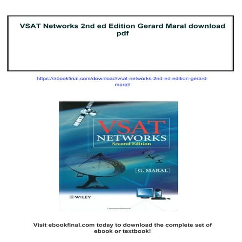 VSAT Networks 2nd ed Edition Gerard Maral | PDF