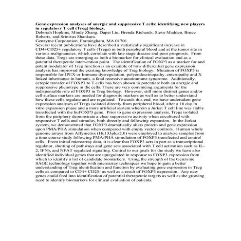FOXP3 abstract AACR 20052nd draft | PDF