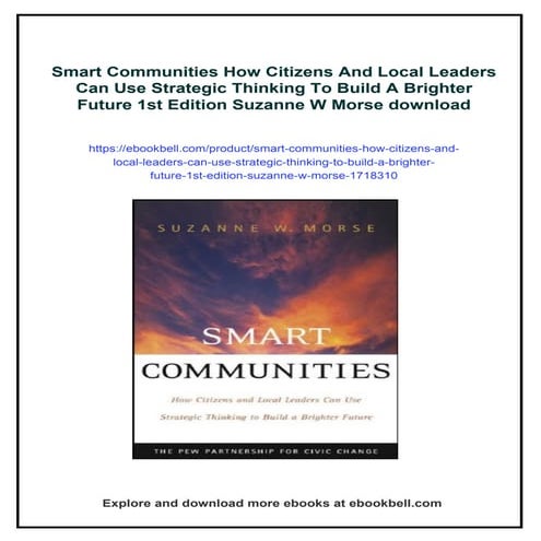 Smart Communities How Citizens And Local Leaders Can Use Strategic ...