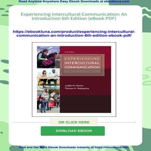 Experiencing Intercultural Communication: An Introduction 6th Edition ...