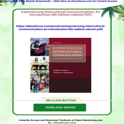 Experiencing Intercultural Communication: An Introduction 6th Edition ...