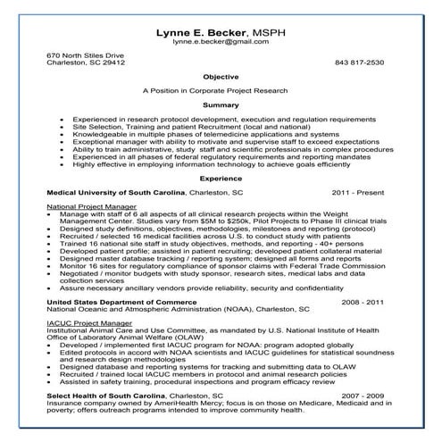 Becker, Lynne RESUME | PDF