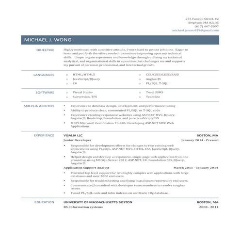 Michael Wong - Resume 2015 | PDF