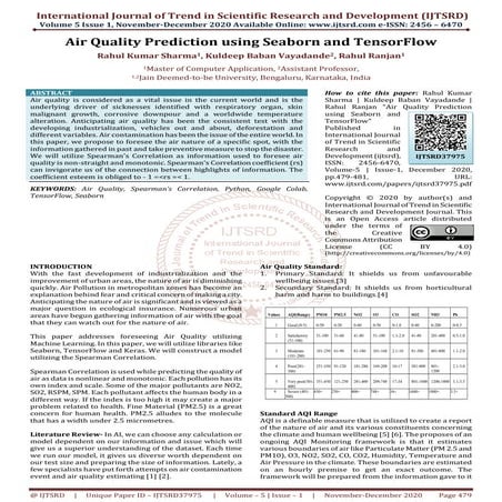 Air Quality Prediction using Seaborn and TensorFlow | PDF