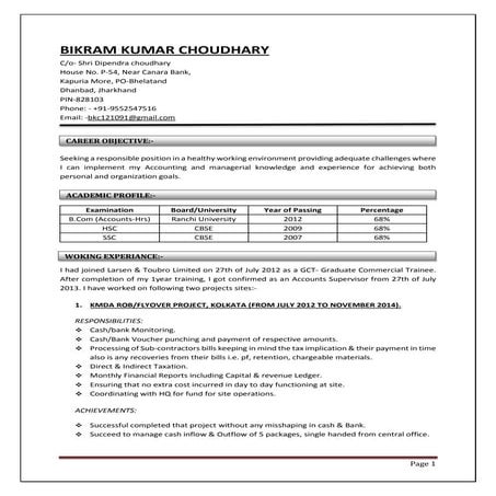 BIKRAM RESUME_16.03.2016-compressed | PDF