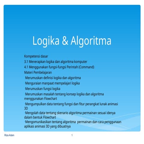 PPT - BAGAIMANA MEMAHAMI LOGIKA & ALGORITMA | PPT