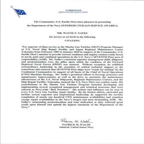 Superior Civilian Service Award | PDF