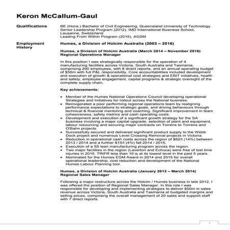 Mark McGillicuddy CV | DOC