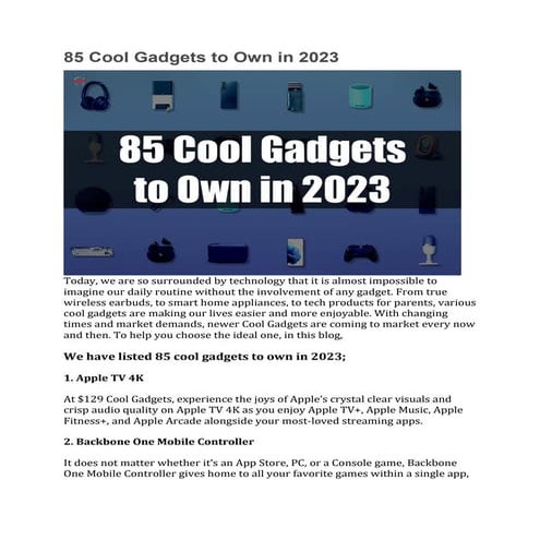 85 Cool Gadgets to Own in 2023.pdf