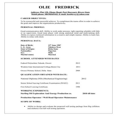 fred new CV | DOC