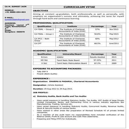 Sample Resume for OJT | DOCX
