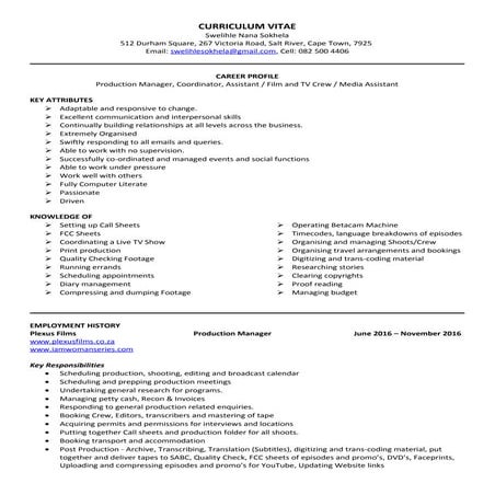 Swelihle Sokhela's CV | DOC