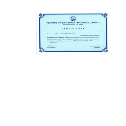 HACCP_MPEDA | PDF