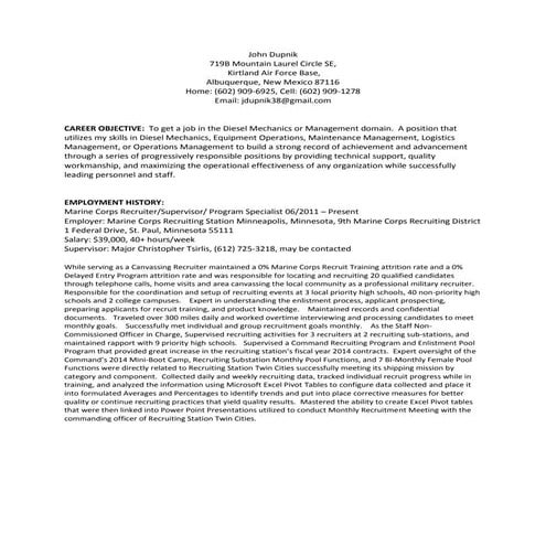 Federal Resume | PDF