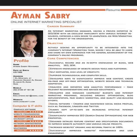 Eng-Ayman Resume SEO specialist | PDF