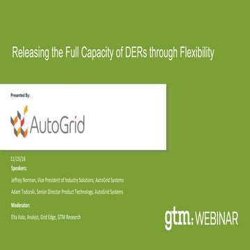 AutoGrid DER Webinar Slides | PDF