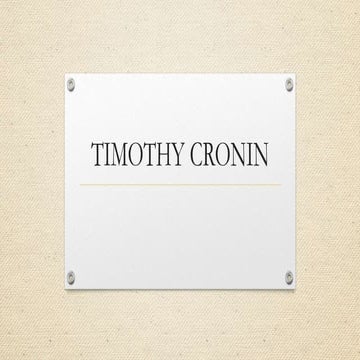 TIMOTHY CRONIN | PPTX