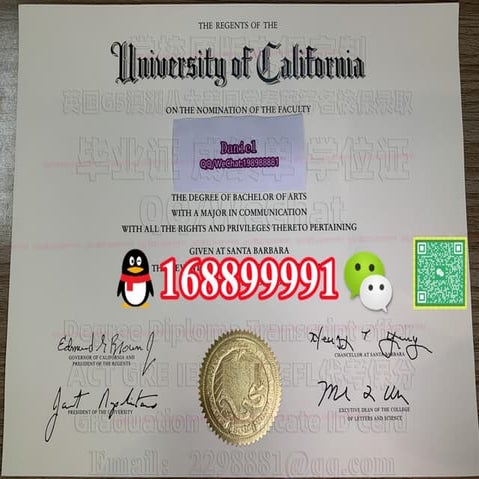 University of California-Santa Barbara degree offer diploma Transcript ...