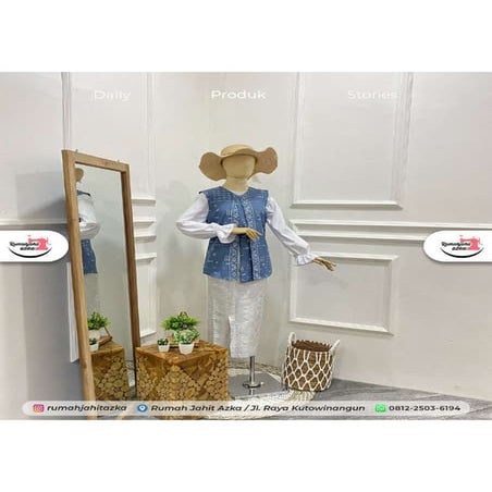 Outer Vest Batik Wanita Modern Rumah Jahit Azka | PDF
