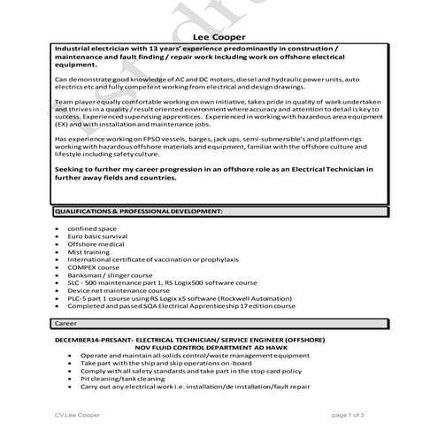 Stephen's Resume 2015 | DOC