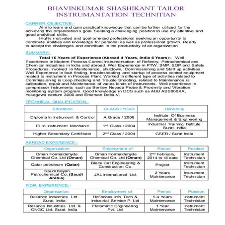 Bhavin Tailor CV | PDF