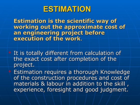 Estimating, administrative approval, technical sanction, budget ...
