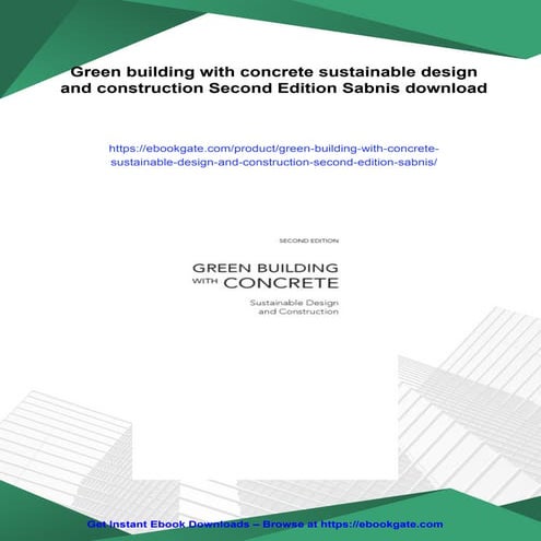 Green building with concrete sustainable design and construction Second ...