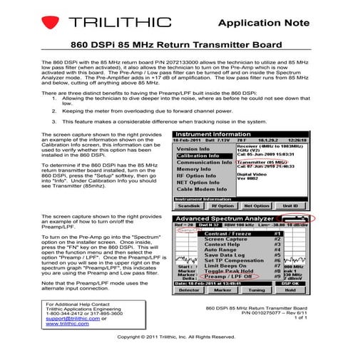 860 dspi 85_mhz_return_transmitter_board_app_note | PDF