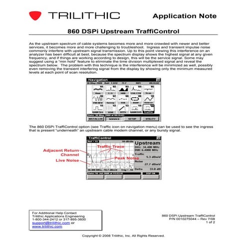 860 dspi upstream_trafficontrol | PDF
