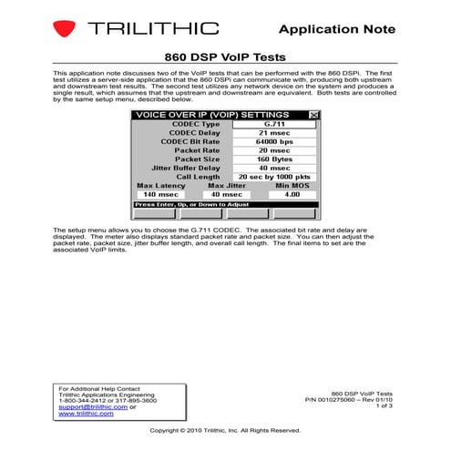 860 dspi voip_tests | PDF