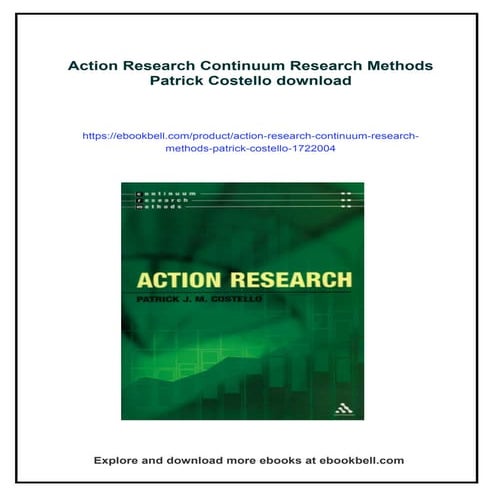 Action Research Continuum Research Methods Patrick Costello | PDF