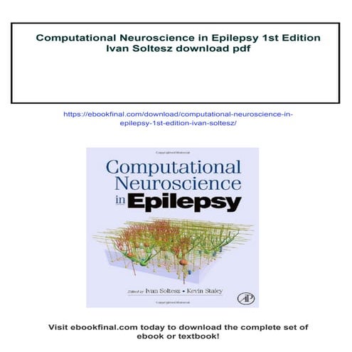 Computational Neuroscience in Epilepsy 1st Edition Ivan Soltesz | PDF