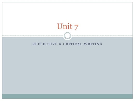 Critical reading | PPTX | Education