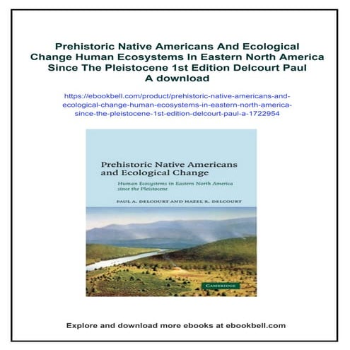 Prehistoric Native Americans And Ecological Change Human Ecosystems In ...