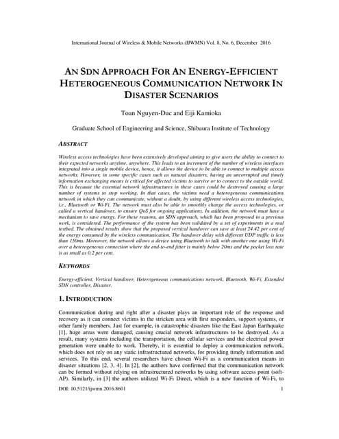 AN SDN APPROACH FOR AN ENERGY-EFFICIENT HETEROGENEOUS COMMUNICATION ... AN SDN APPROACH FOR AN ENERGY-EFFICIENT HETEROGENEOUS COMMUNICATION ...