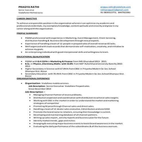 Pragya Rathi Resume Pdf