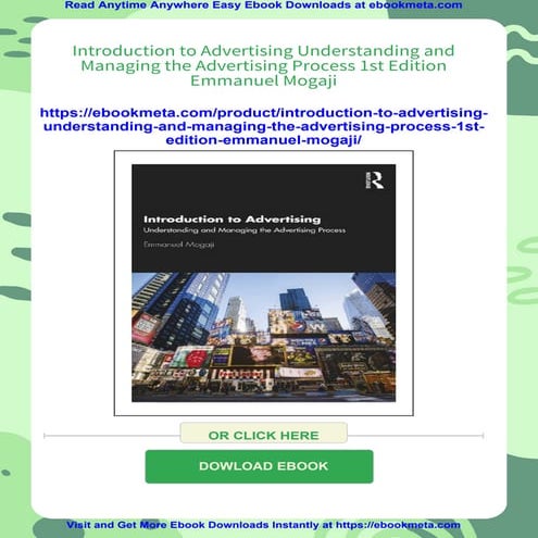 Introduction to Advertising Understanding and Managing the Advertising ...