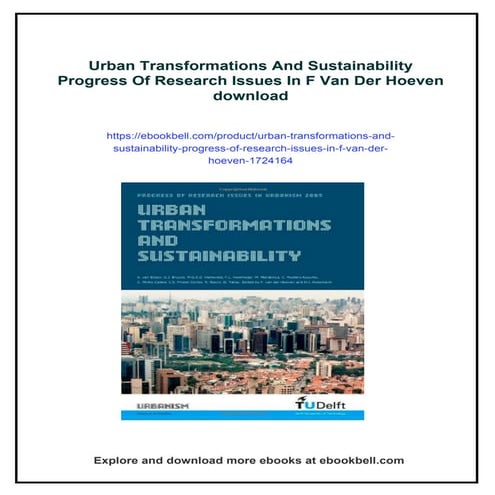 Urban Transformations And Sustainability Progress Of Research Issues In ...