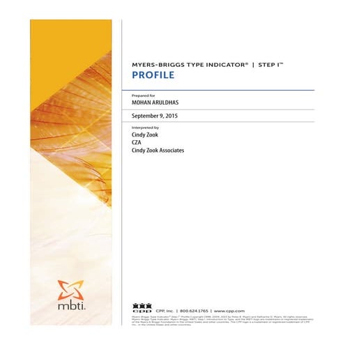 Mbti Assessment 2015 Pdf