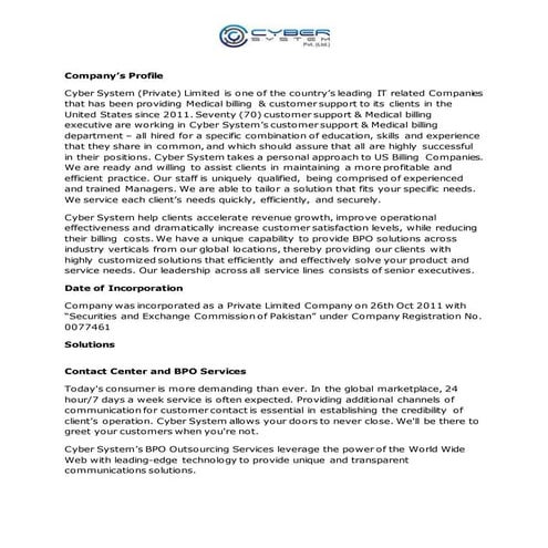 company profile | DOCX