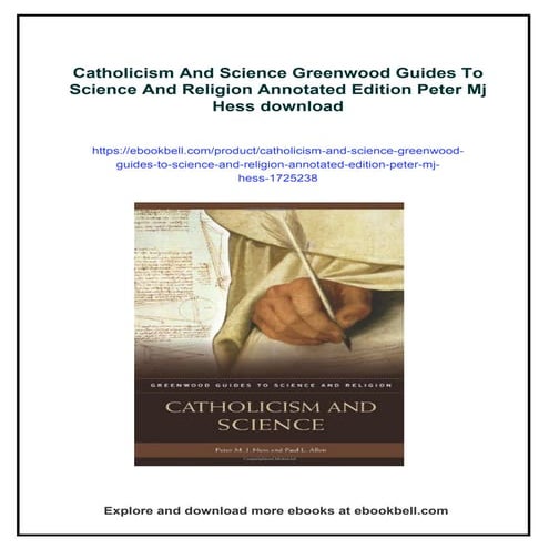 Catholicism And Science Greenwood Guides To Science And Religion ...