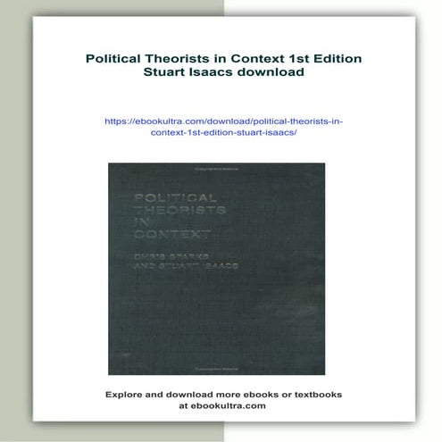 Political Theorists in Context 1st Edition Stuart Isaacs | PDF