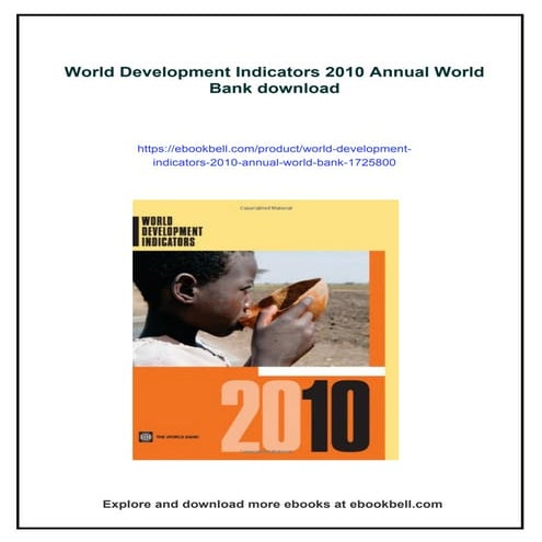 World Development Indicators 2010 Annual World Bank | PDF