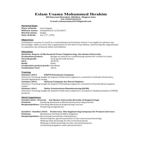 Eslam Usama CV | PDF
