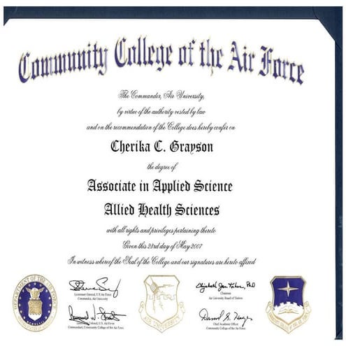 CCAF-Associate in Applied Science Allied Health Sciences - Copy | PPT